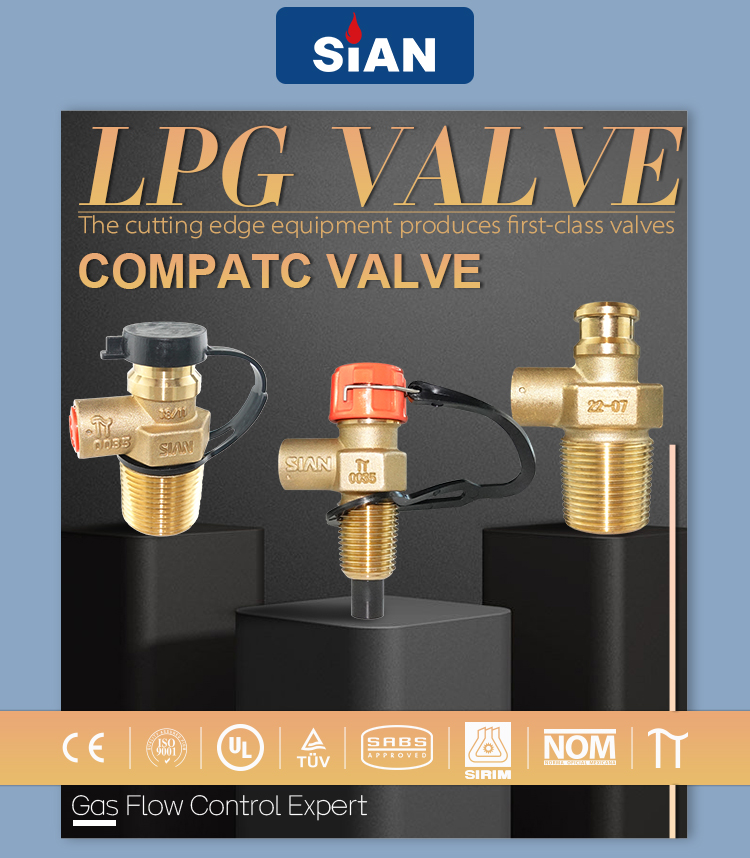 D21 LPG Gas Stove Compact Cylinder Flow Control Self Closing Valve ...