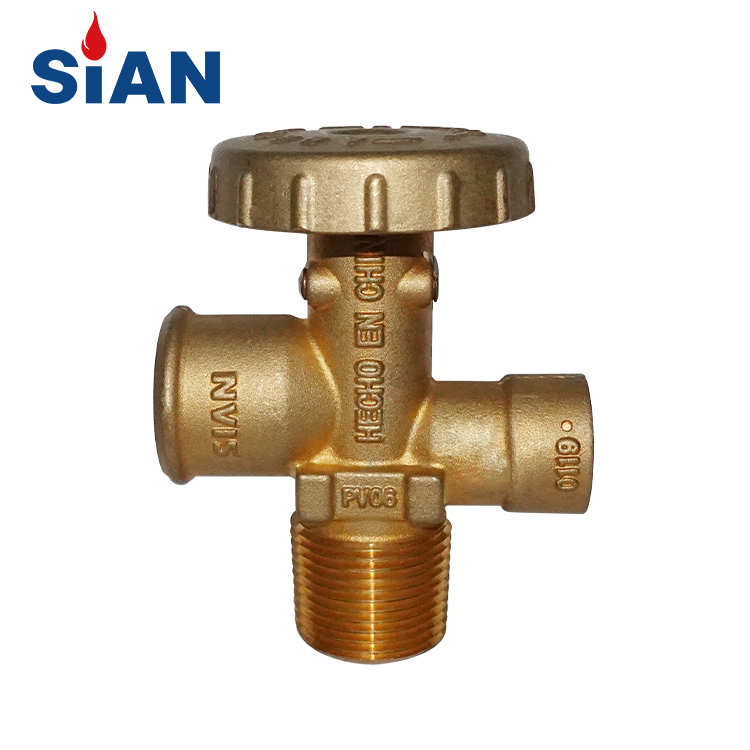 SiAN PV06 Brass Safety LPG Gas Cylinder POL Valves Propane Tank Control ...