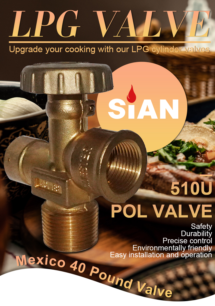 SiAN Brass Safety 510U LPG Cylinder Mexico 40 LBS POL Valves - Buy ...