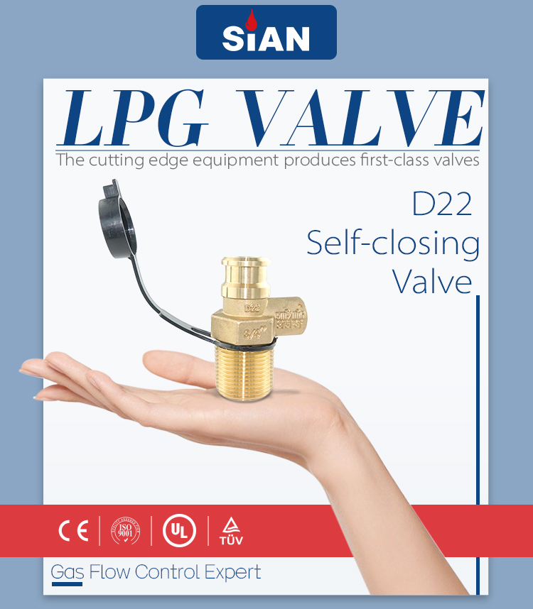 Compact Auto Shut Off Gas Cylinder LPG Valve - Buy compact LPG Valve ...